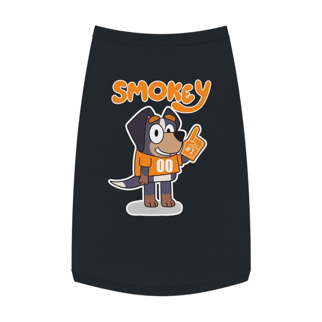 Pet Tank Top Bluey Style Art Version of Smokey Dog - Etsy