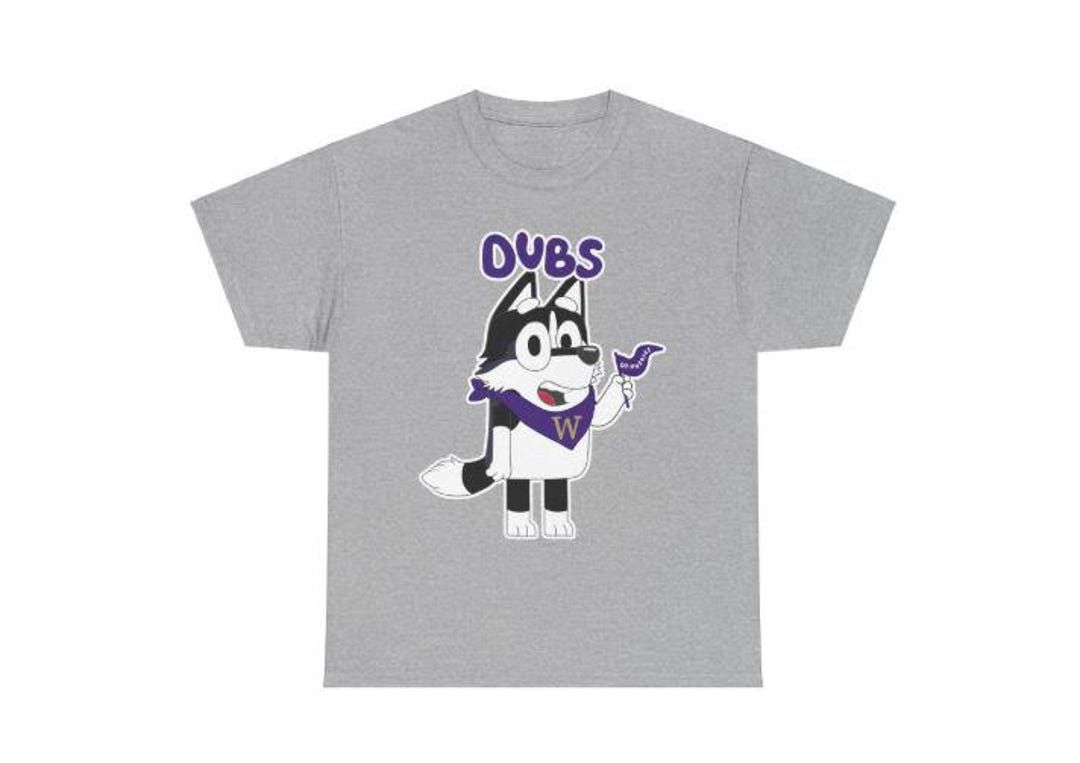 Adult Washington Dubs bluey Inspired Art Style Husky Dog T-shirt - Etsy