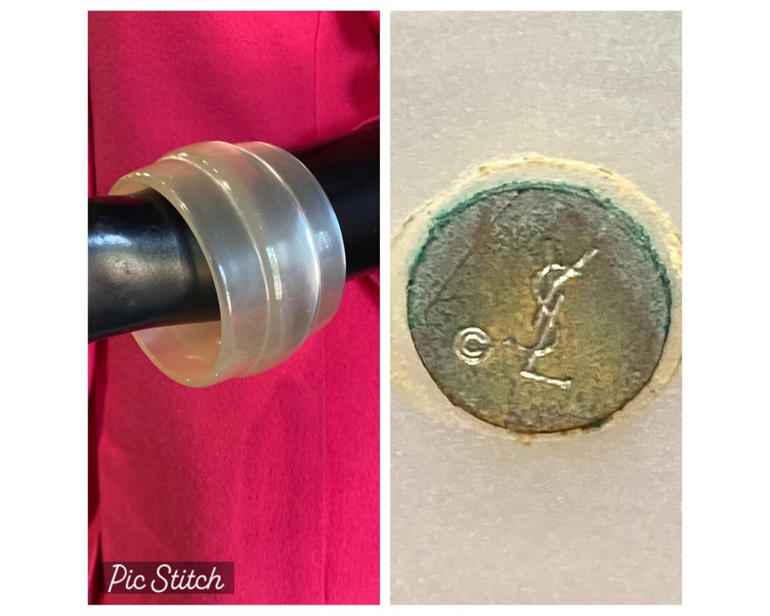 Vintage 60s 1960s Yves Saint Laurent YSL White Bakelite Bracelet - Etsy