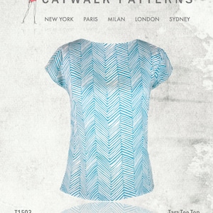 PDF Sewing Pattern: Tara Tee Top Sizes 8 - 18 - Etsy