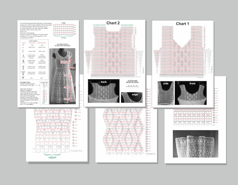 Crochet Wedding Dress PATTERN in English, Size M, Midi Crochet Dress ...