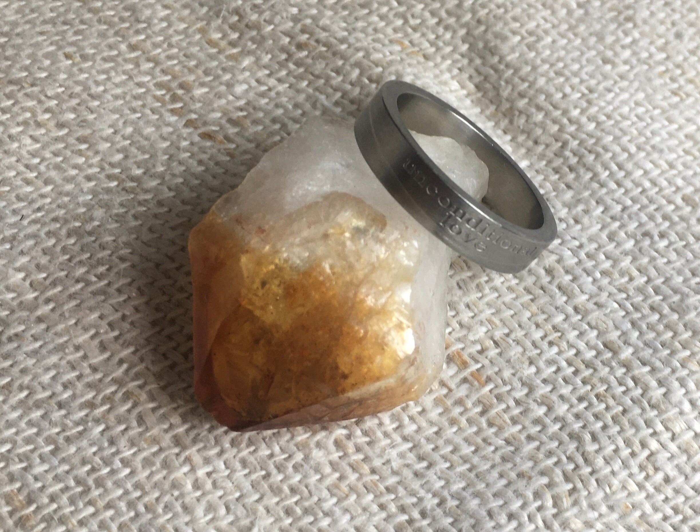 Tumbled Recycled Steel Rings - Etsy UK