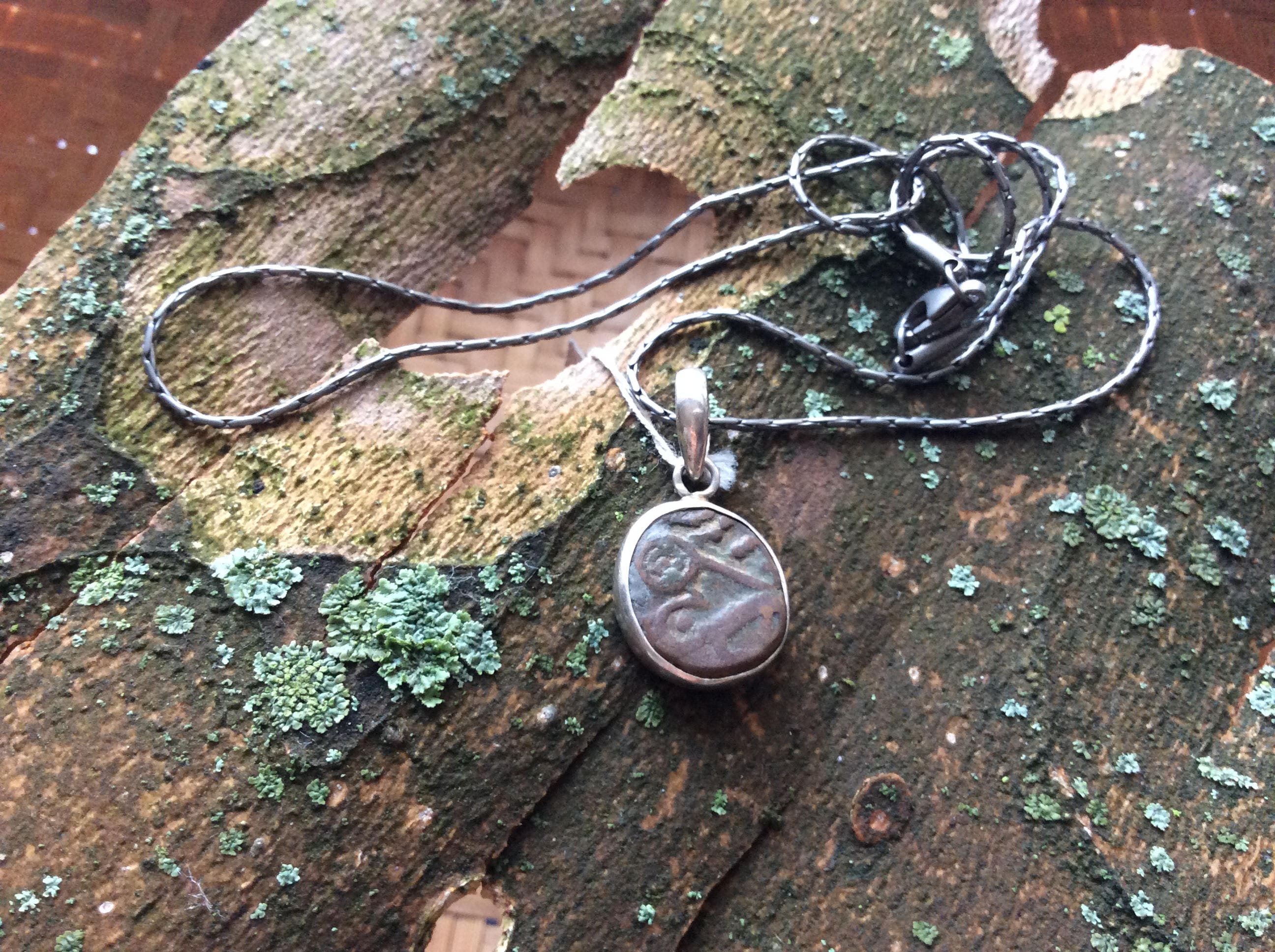 Pendants Copper Mogul Coin Held in Silver 925 - Etsy