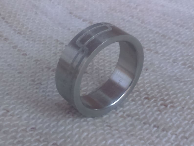 Tumbled Recycled Steel Rings - Etsy UK