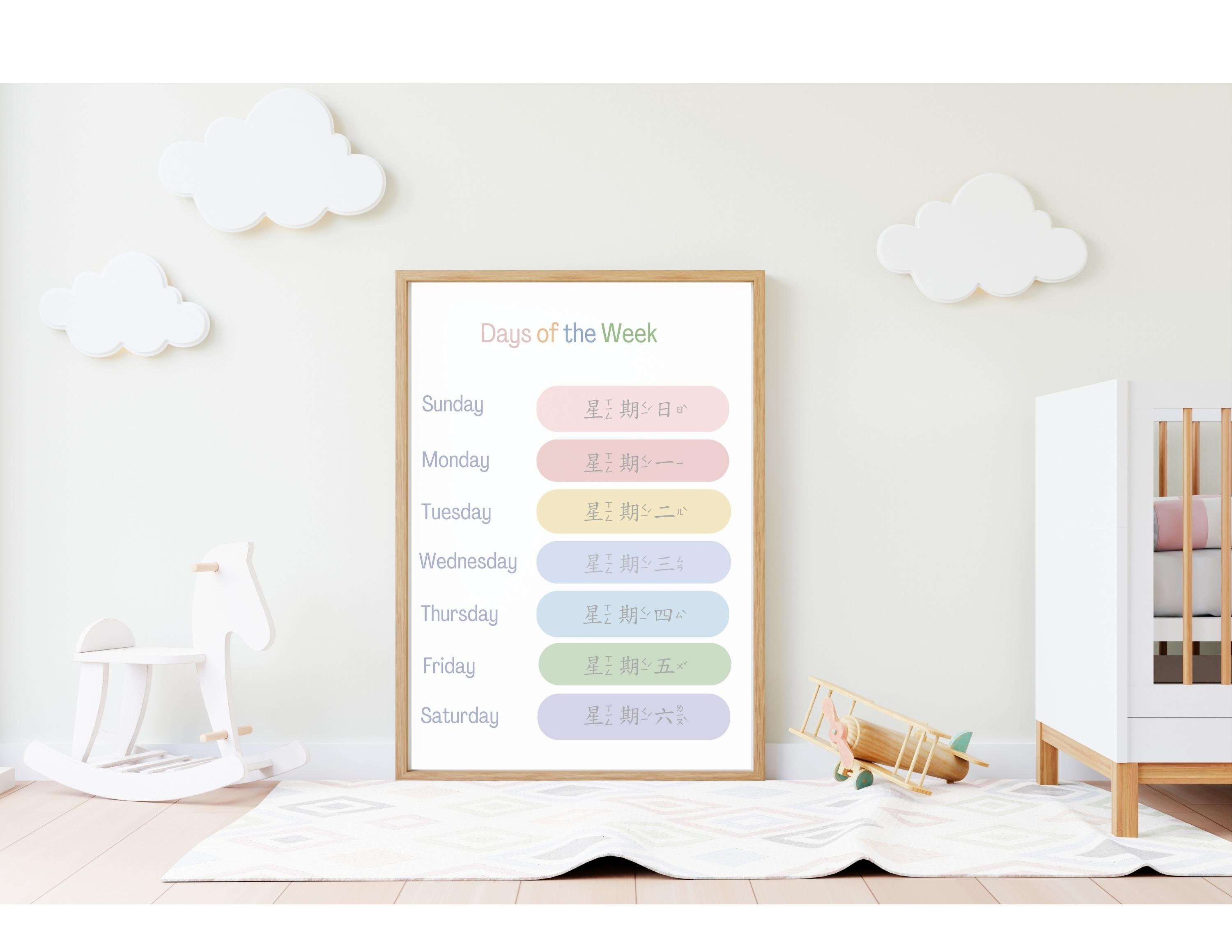 Mandarin Chinese Zhuyin Days of the Week | Bopomofo | 中文注音符號星期｜chinese ...