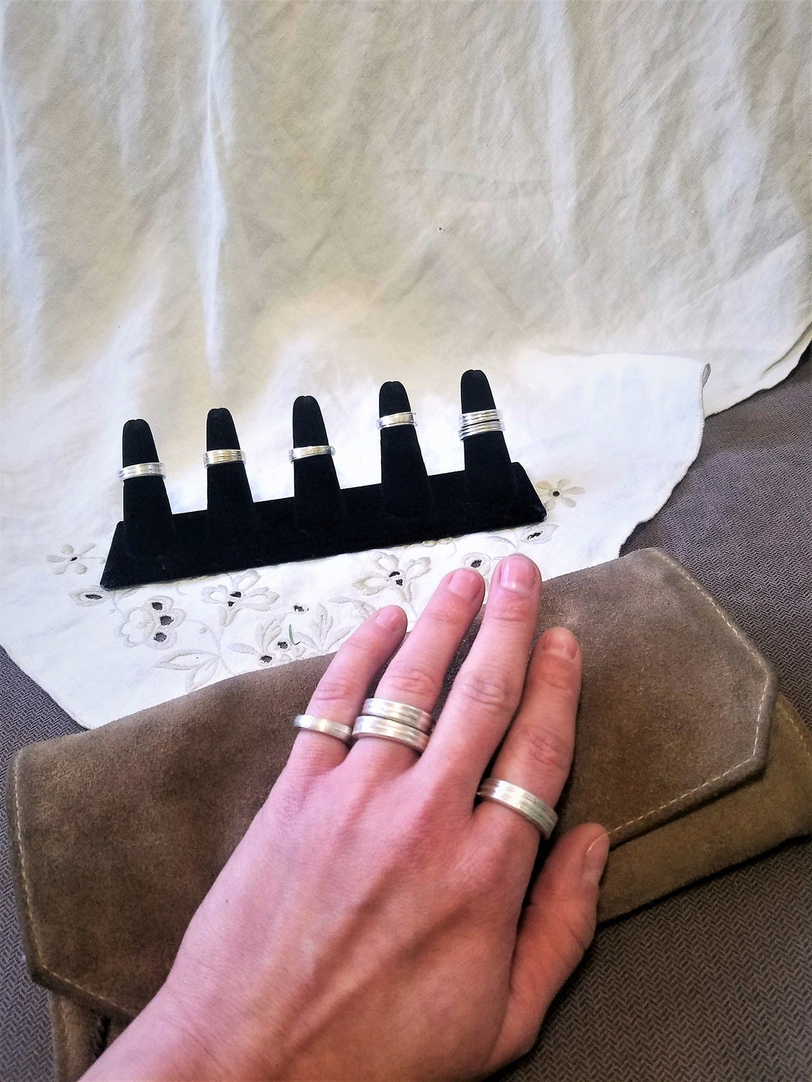 Handmade Stacking Rings. Silver Stackable Rings. Re-purposed Vintage ...