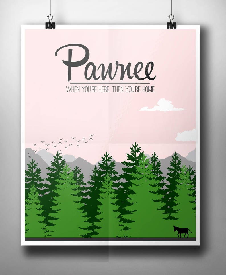 Pawnee Parks and Rec Minimalist Poster 5 Digital Files - Etsy