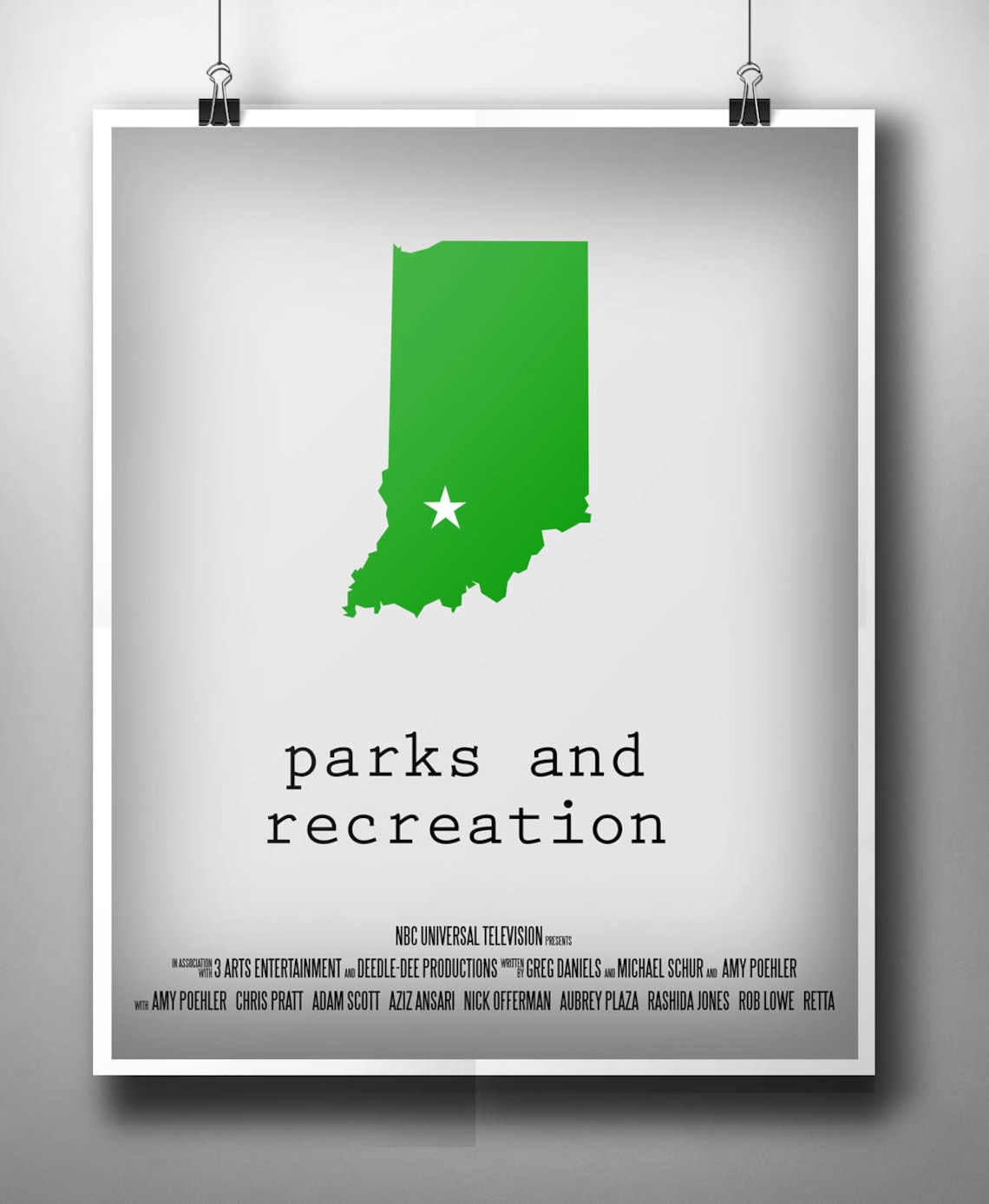 Parks and Recreation Minimalist TV Poster 5 Printable Files - Etsy
