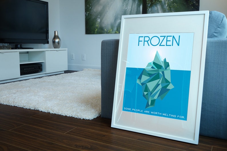 Frozen Minimalist Movie Poster From Walt Disney 5 Printable Etsy