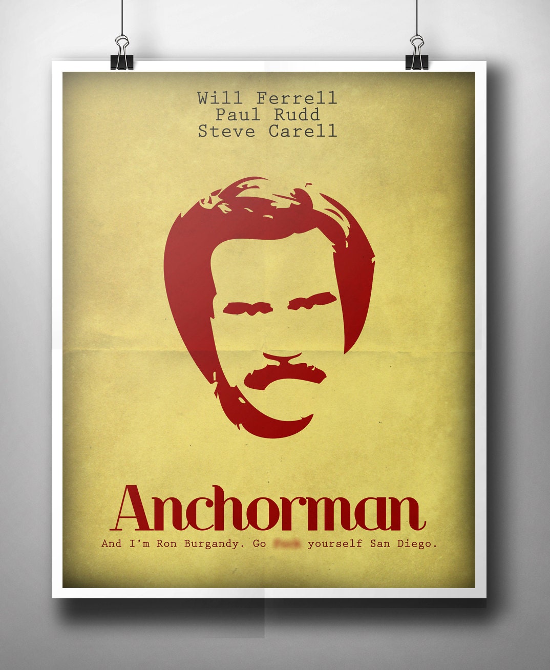 Anchorman 2 Minimalist Poster