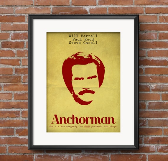 Anchorman 2 Poster Minimalista