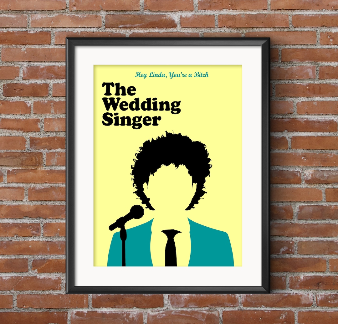 The Wedding Singer Movie Poster, Minimalist Retro Print (digital ...