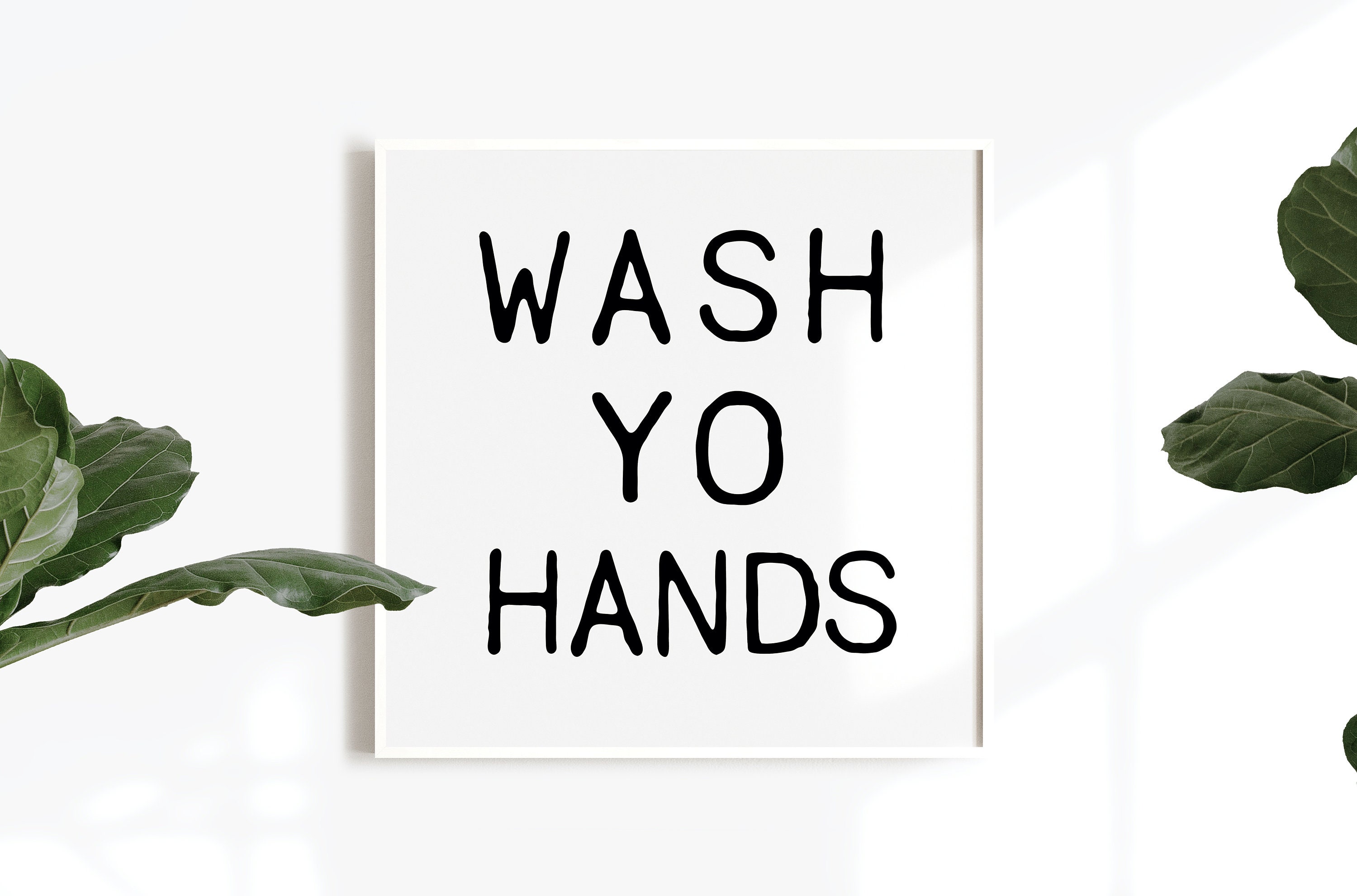 Wash Yo Hands Print Wall Art Decor Bathroom Wall Art - Etsy