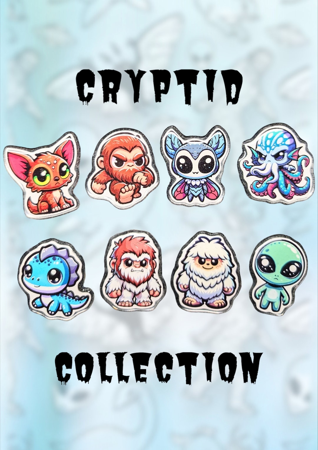 Chibi Cryptid Collection Custom Xray Markers With Initials - Etsy
