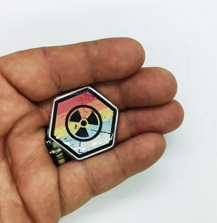 Colorful Hexagon Radiation Symbol Custom Lead Letter Xray Markers With ...