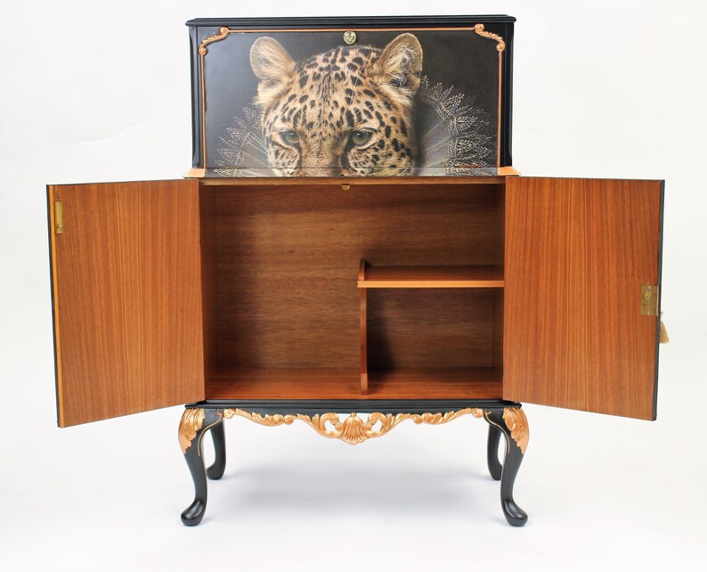 Queen Leopard Cocktail Cabinet - Etsy
