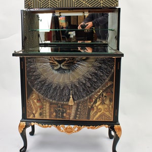 Queen Leopard Cocktail Cabinet - Etsy