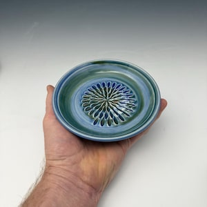 Handmade Ceramic Grater Dish for Garlic, Ginger & More – Blue - Etsy