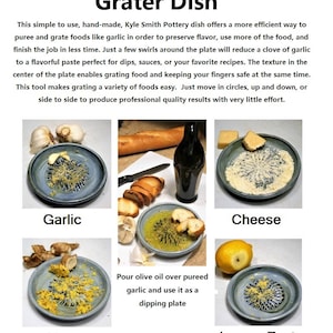 Handmade Ceramic Grater Dish for Garlic, Ginger & More – Blue - Etsy