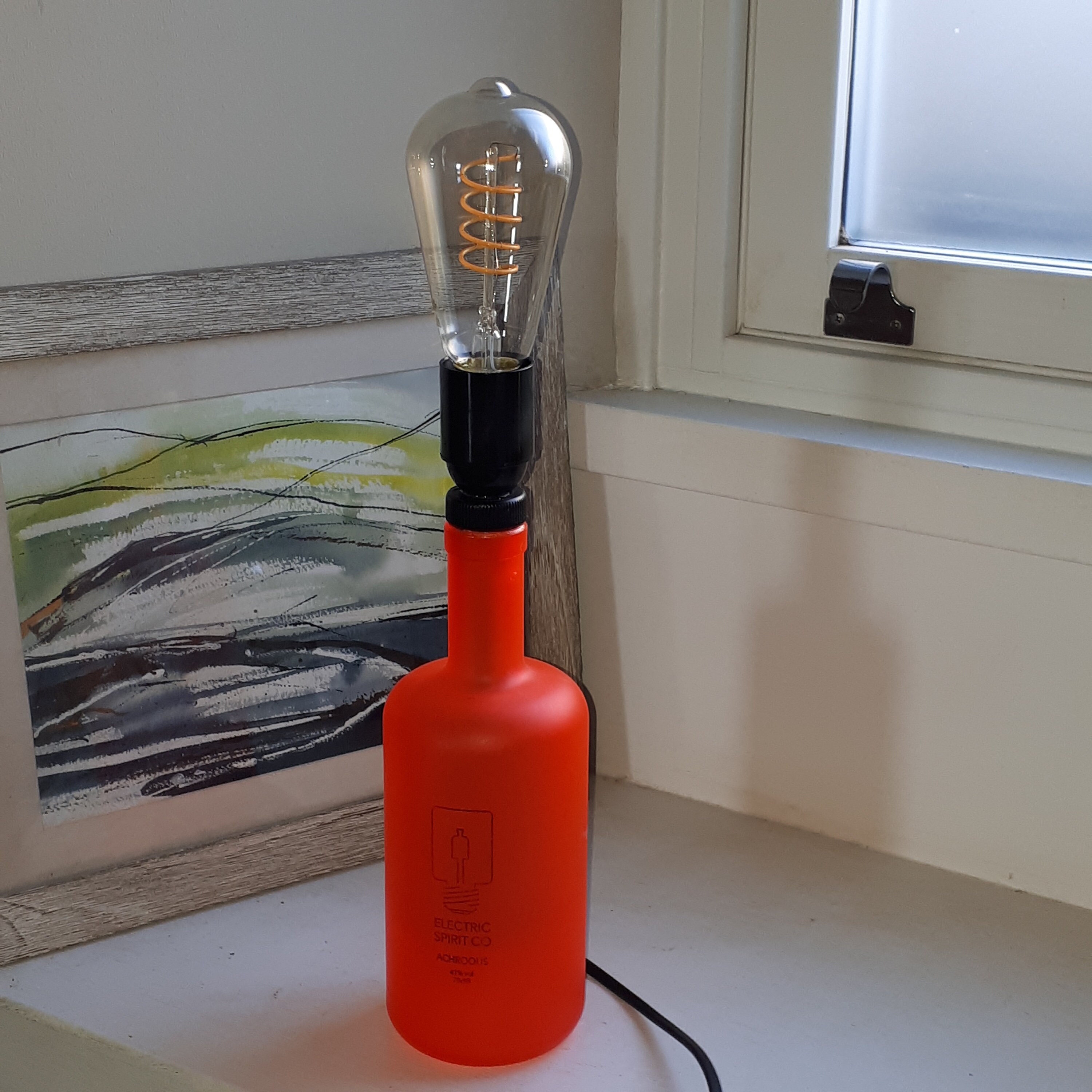 Electric Spirit Co. Gin Bottle Table Lamp with E27 Retro bulb fitting ...