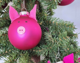 Jumbo Pig Christmas Tree Ornament - Etsy