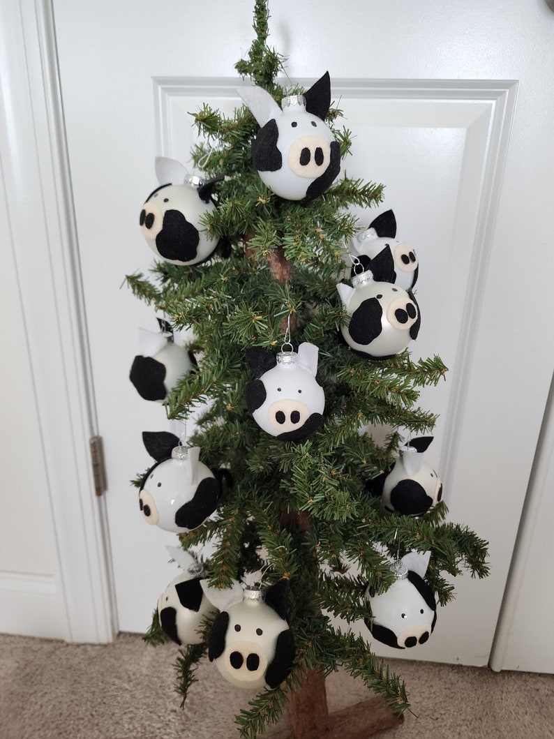 Cow Christmas Tree Ornament - Etsy