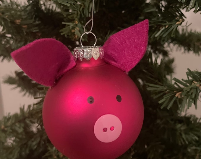Pig Christmas Tree Ornament - Etsy