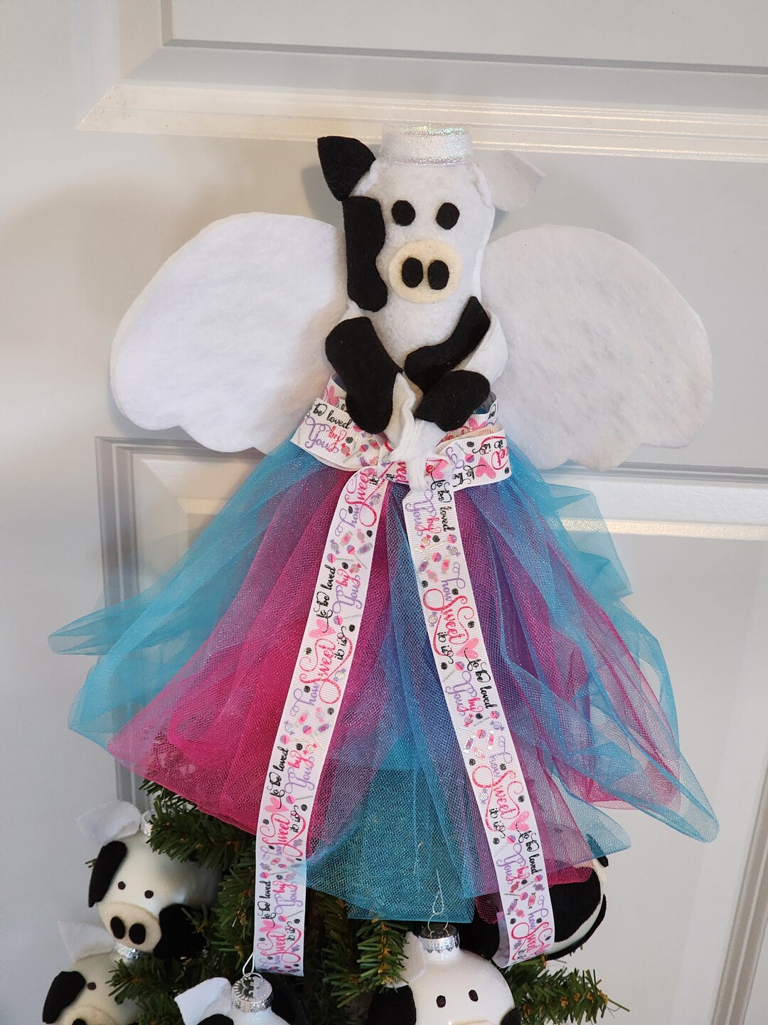 Holy Cow Angel Christmas Tree Topper - Etsy