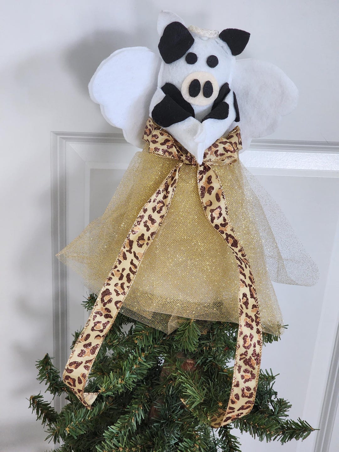 Holy Cow Angel Christmas Tree Topper - Etsy
