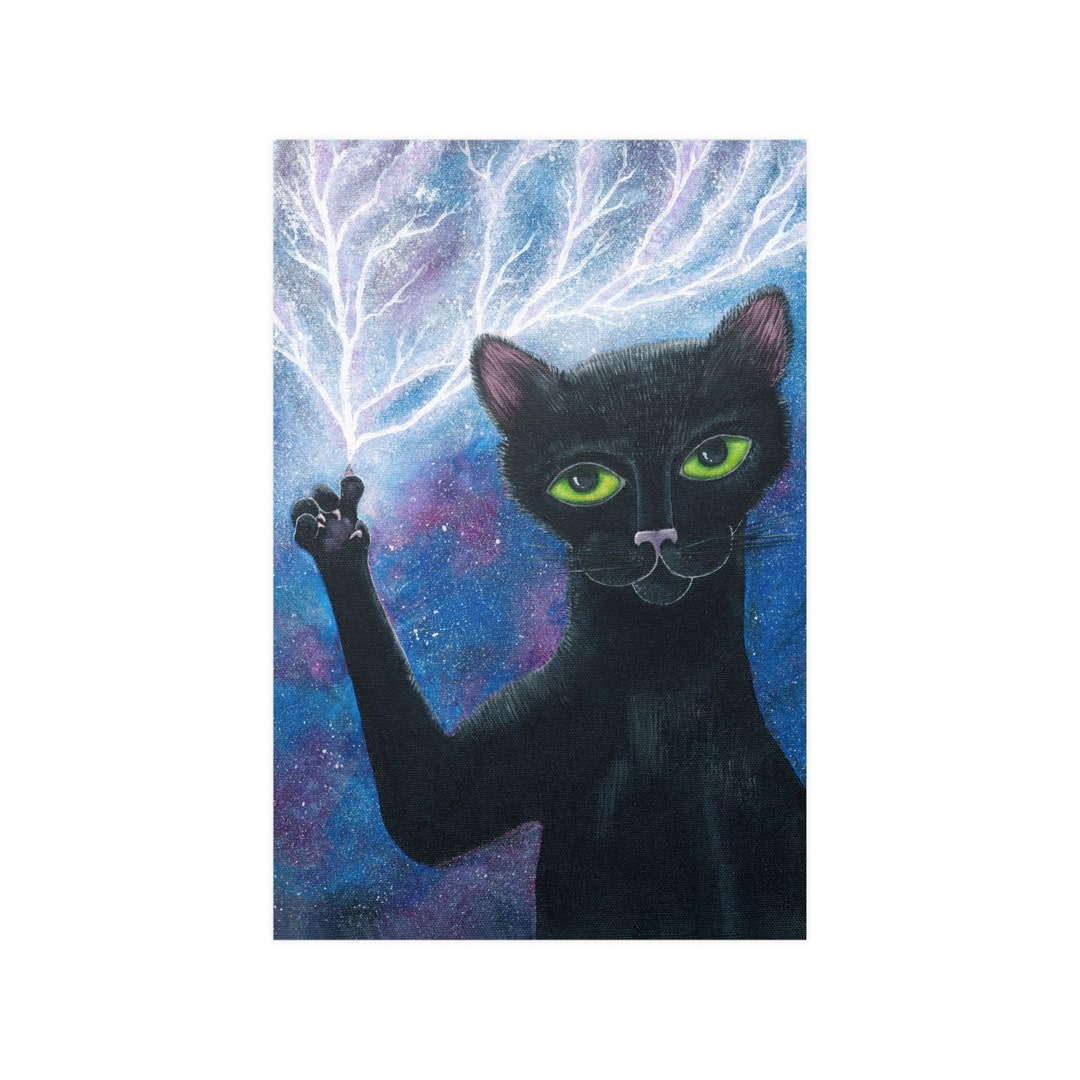Lightning Cat Satin Posters (210gsm) - Etsy