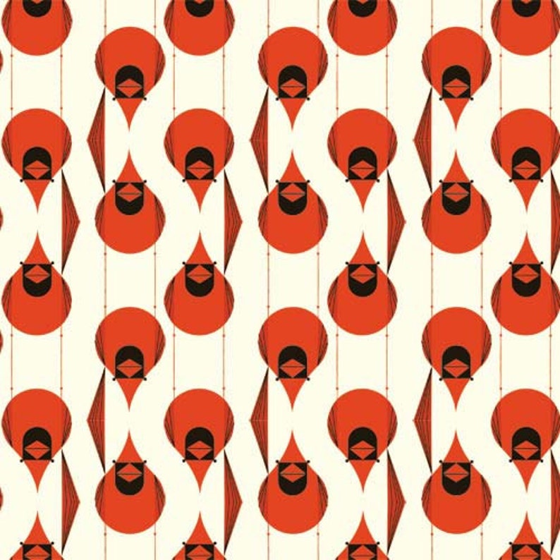 Charlie Harper Original Cardinal Stagger Organic by Birch | Etsy