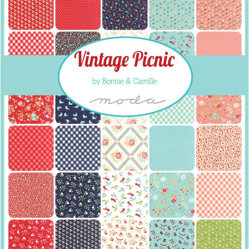 Moda Vintage Picnic Fabric - Etsy