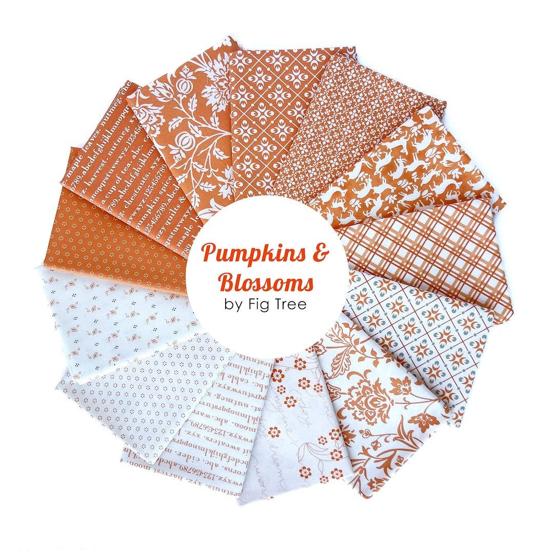 Pumpkins and Blossoms by Fig Tree for Moda Fat Quarter Bundle - Etsy