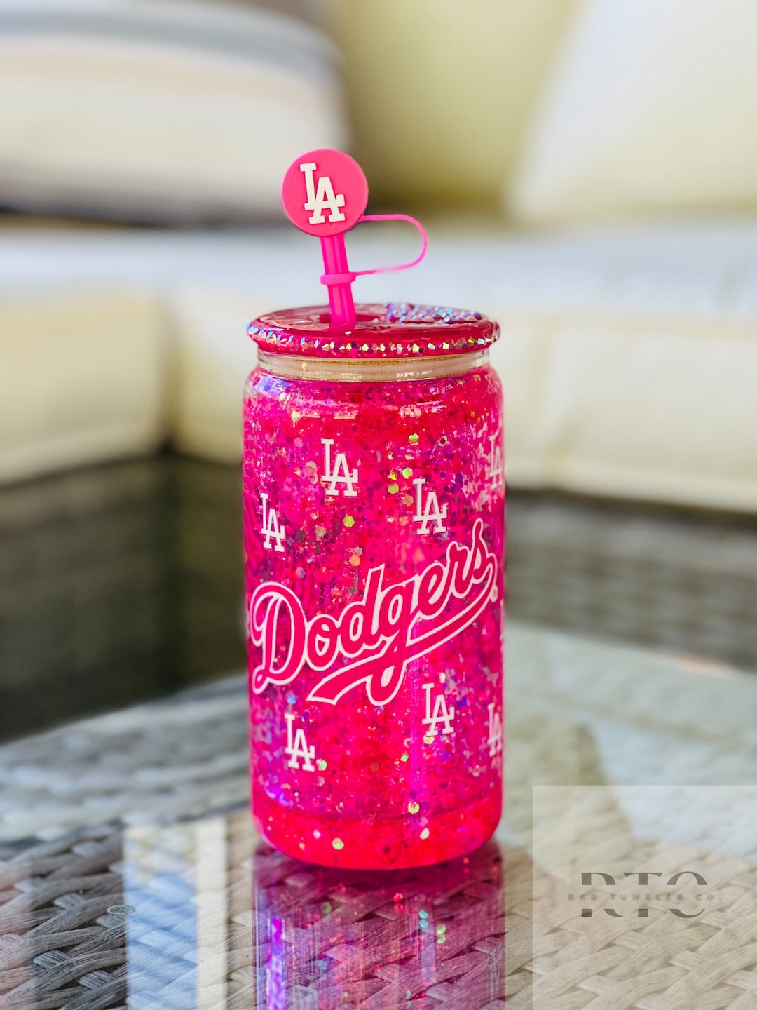 Dodgers Baseball Glass Cup | Snow Globe Tumbler | Glass Cup With Lid ...