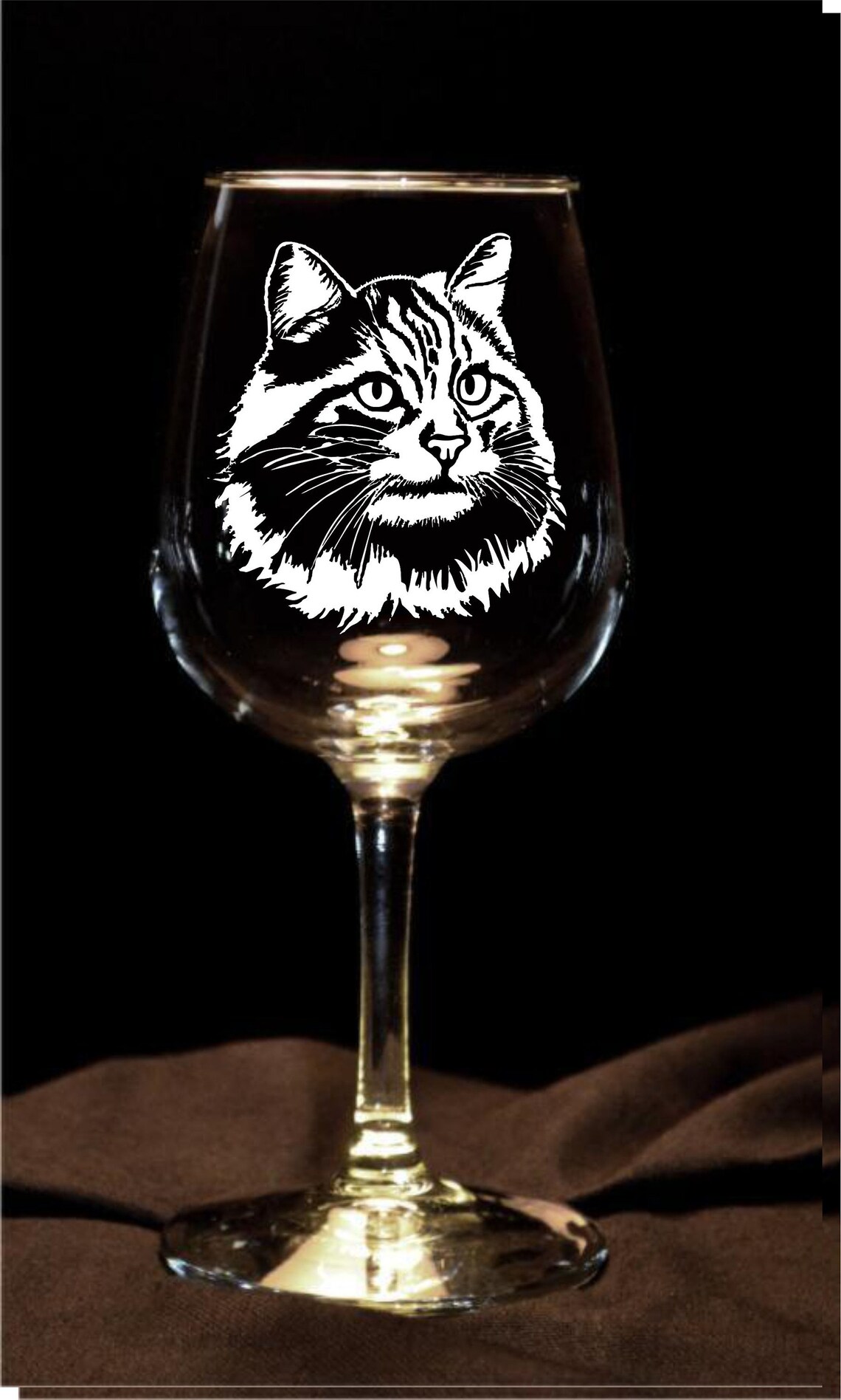 Cat Wine Glasses - Set of 2 - Etsy