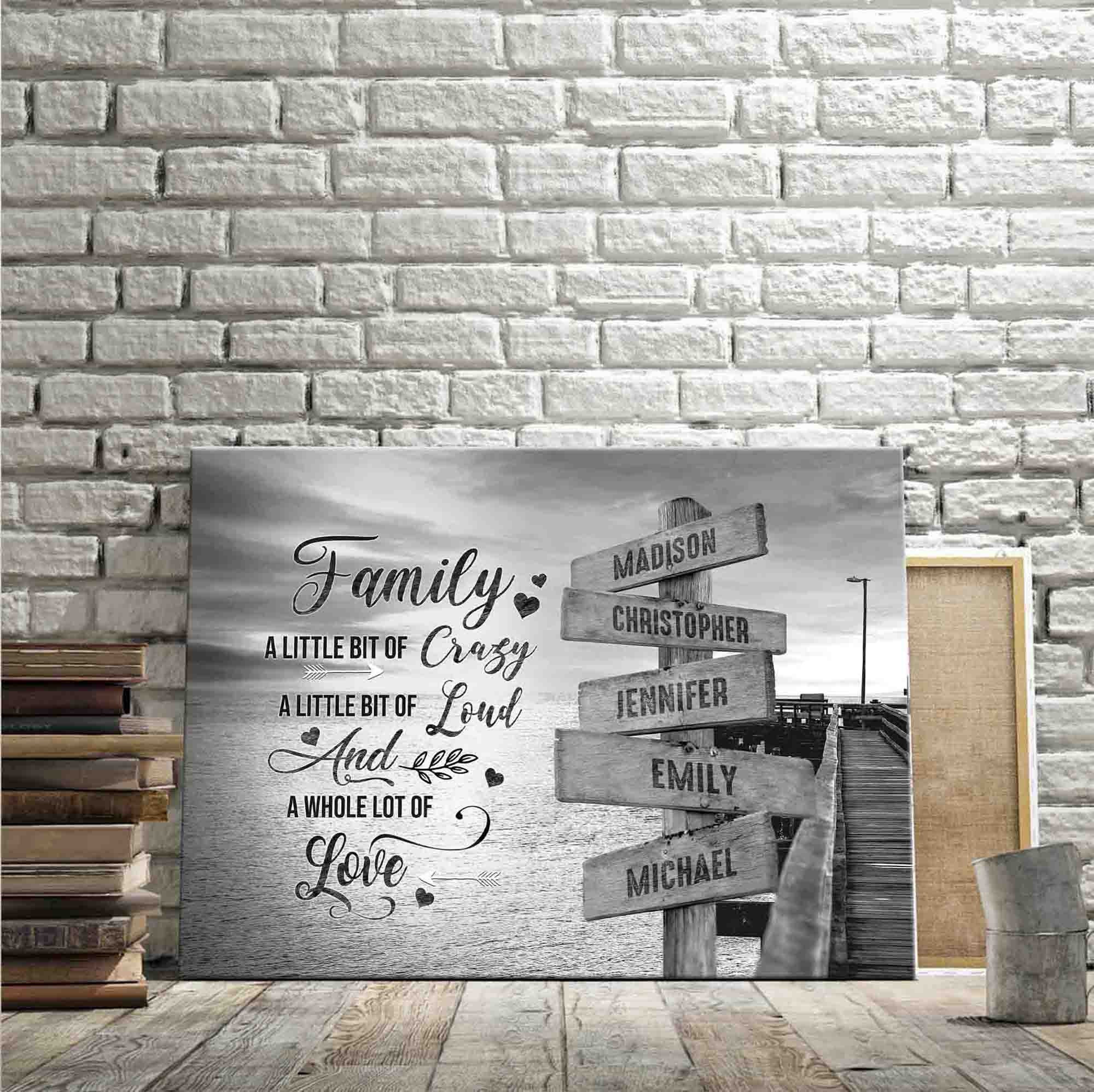 Personalized Family Canvas Street Sign Names Canvas Family Etsy