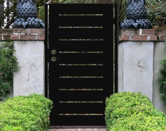 Modern Horizontal Line Design Metal Gate Custom Fabricated - Etsy