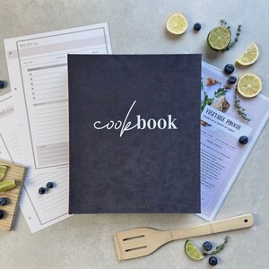 Personalised Recipe Book Binder, Cookbook, Custom A4 4 Ring Binder With ...