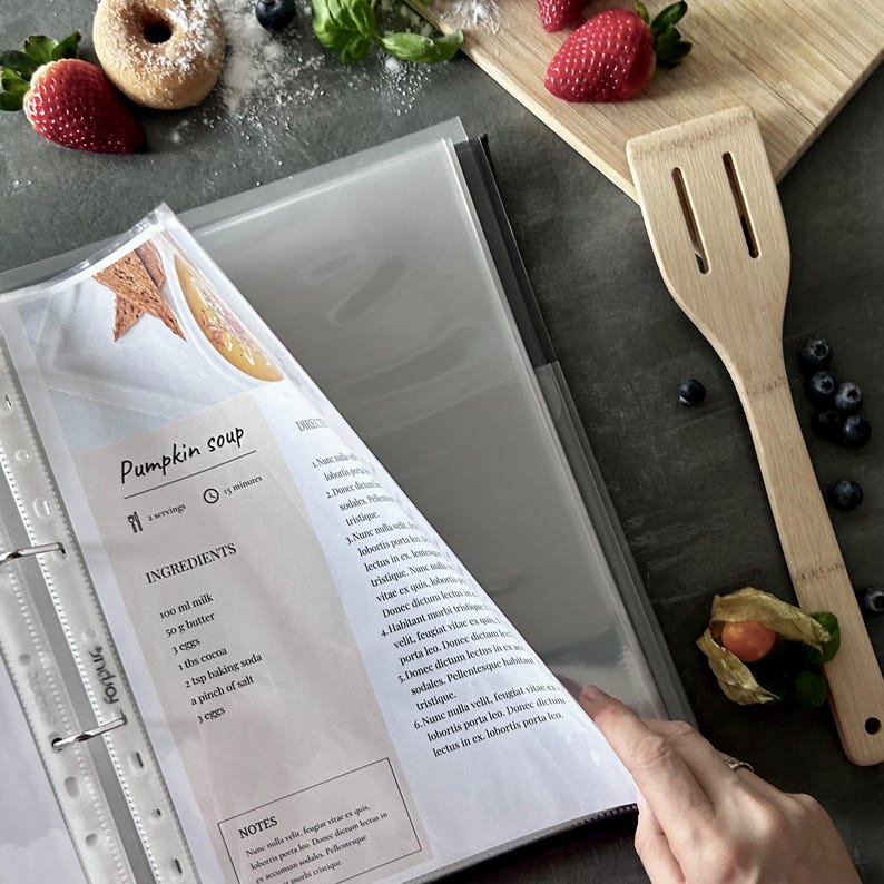 Personalized Recipe Book 3 - 4 Ring Binder Set: Custom Family Cookbook ...