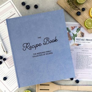 Personalised Recipe Book Binder, Cookbook, Custom A4 4 Ring Binder With ...