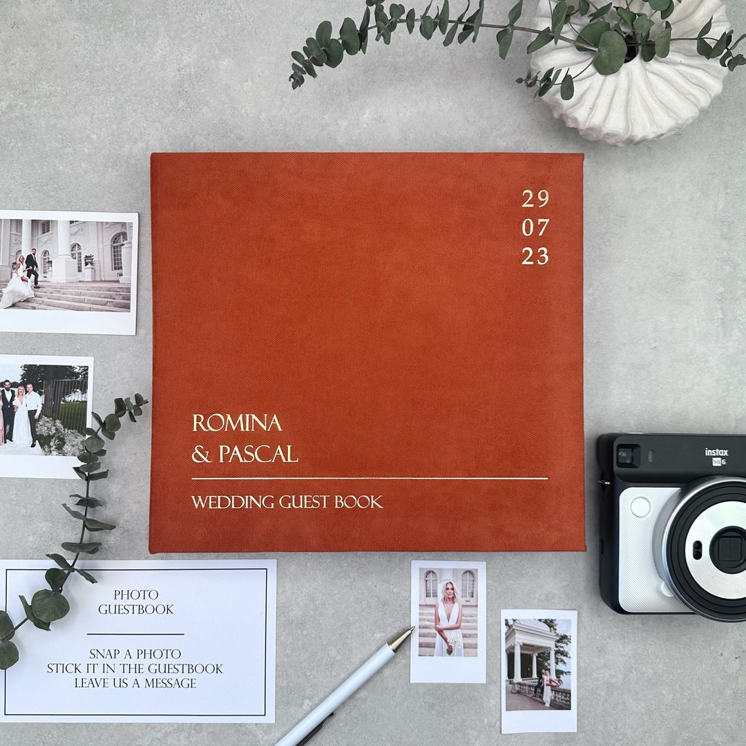 Terracotta Orange Wedding Album With Gold Lettering - Etsy