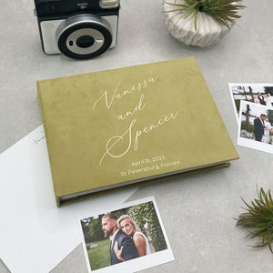 Wedding Album With Foil Gold Lettering, Personalized Photo Guest Book ...