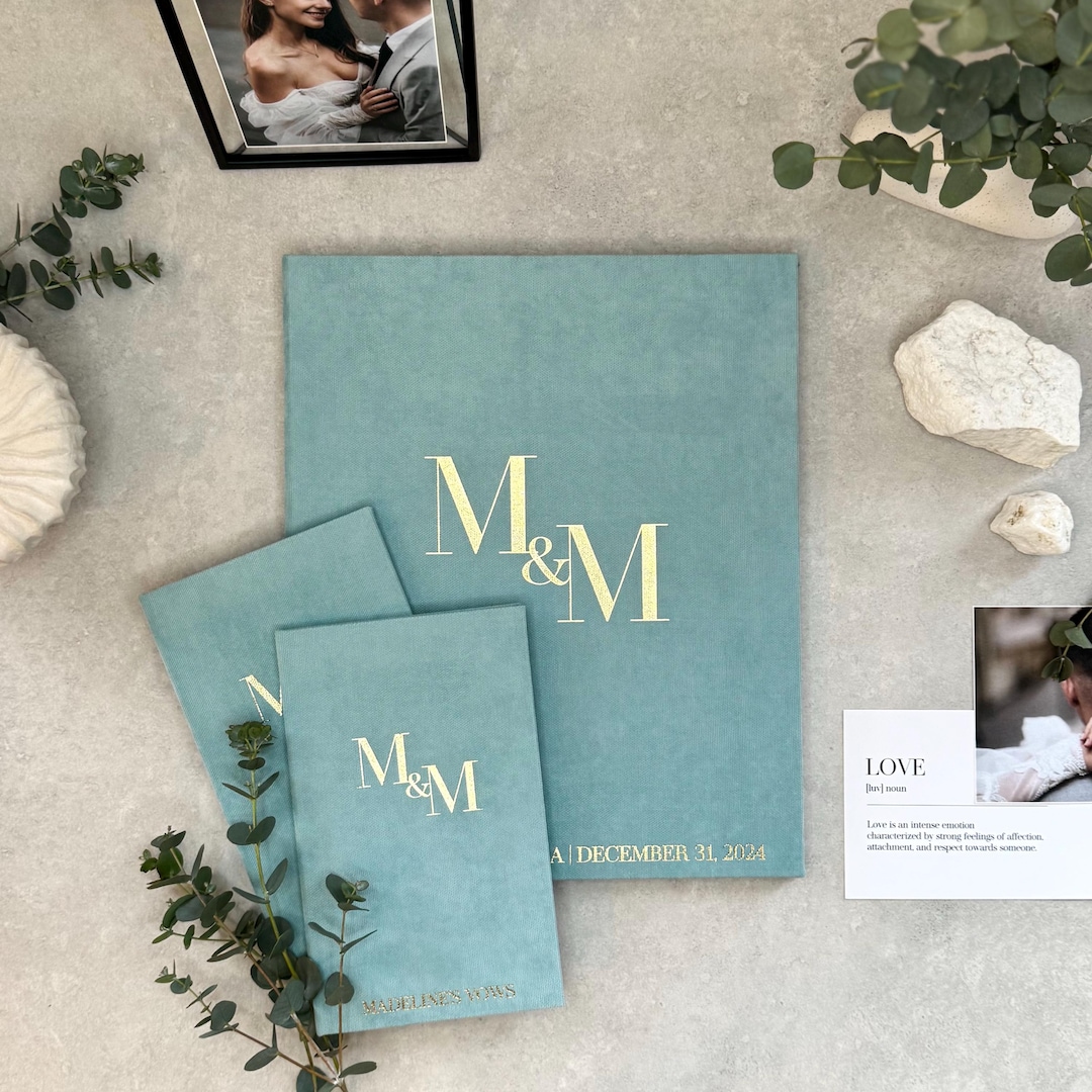Personalized Wedding Celebrant Folder With Vow Books, Ceremony ...