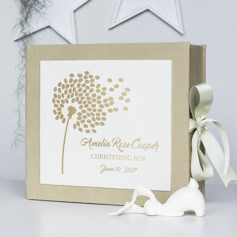 Baby Time Capsule Box With Gold Lettering Large Memory Box - Etsy