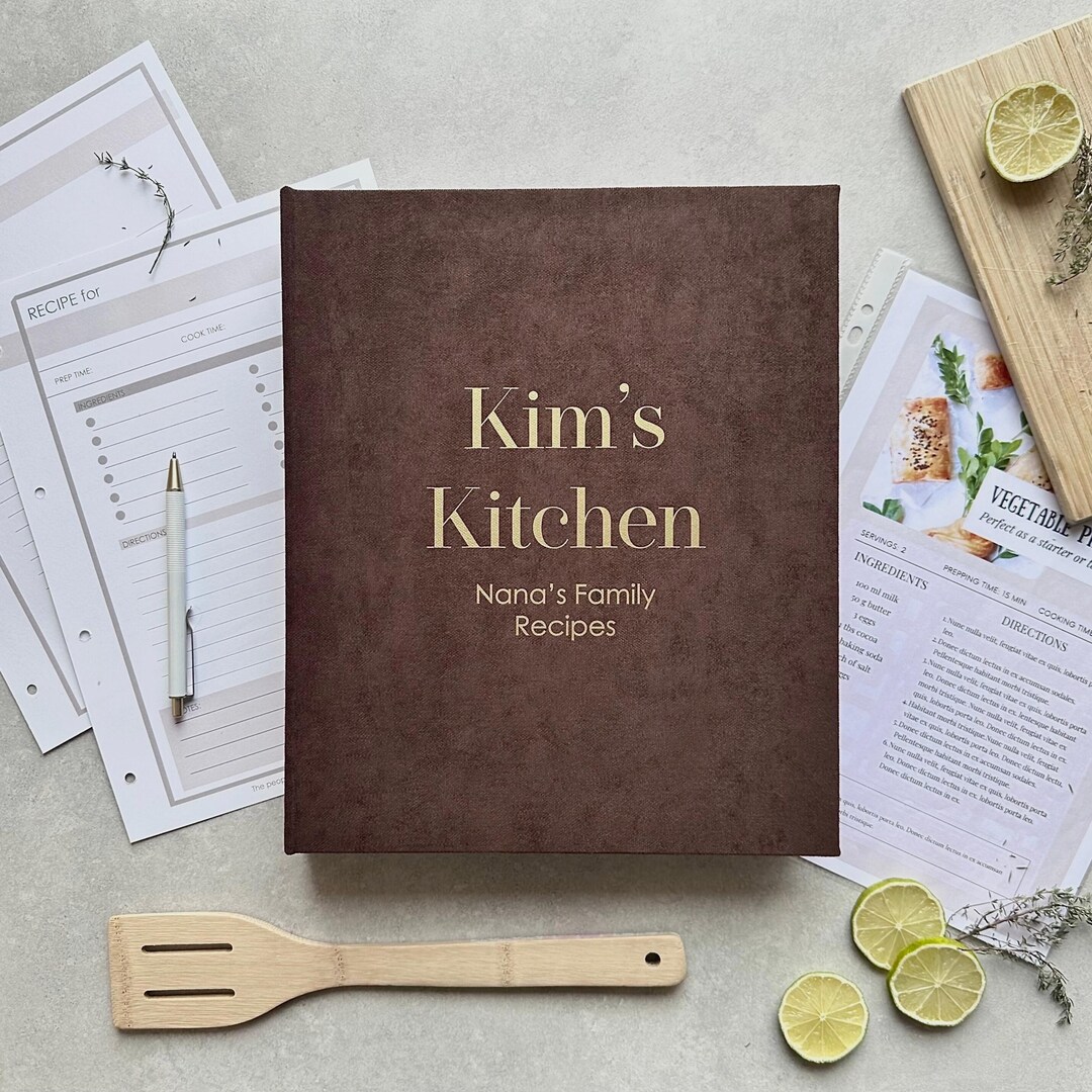 Personalized Family Recipe Book Binder: Custom Cookbook With Sleeves ...