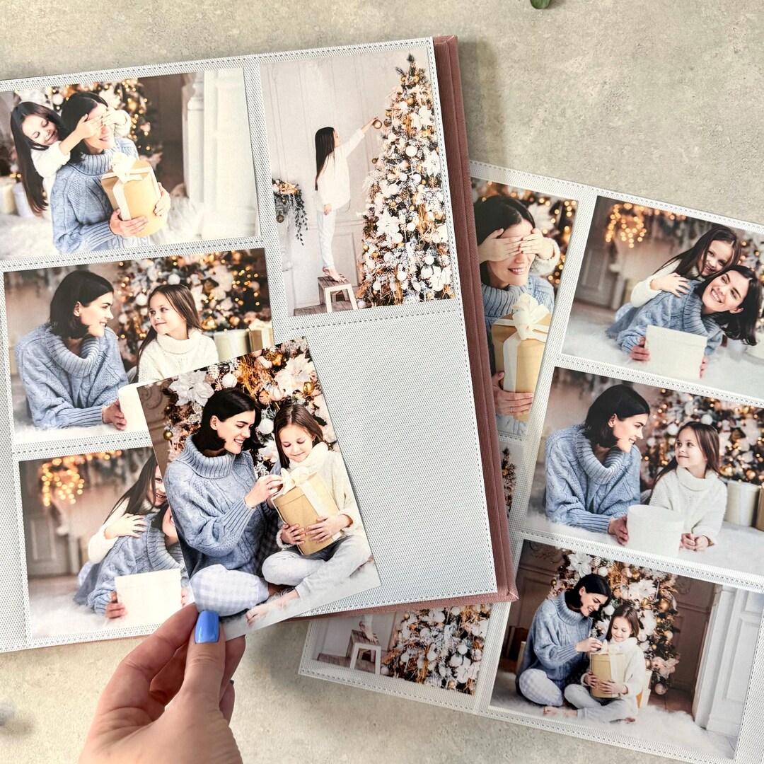 Elegant Personalized Wedding Album for 4x6 Photos, Slip in Family Photo ...