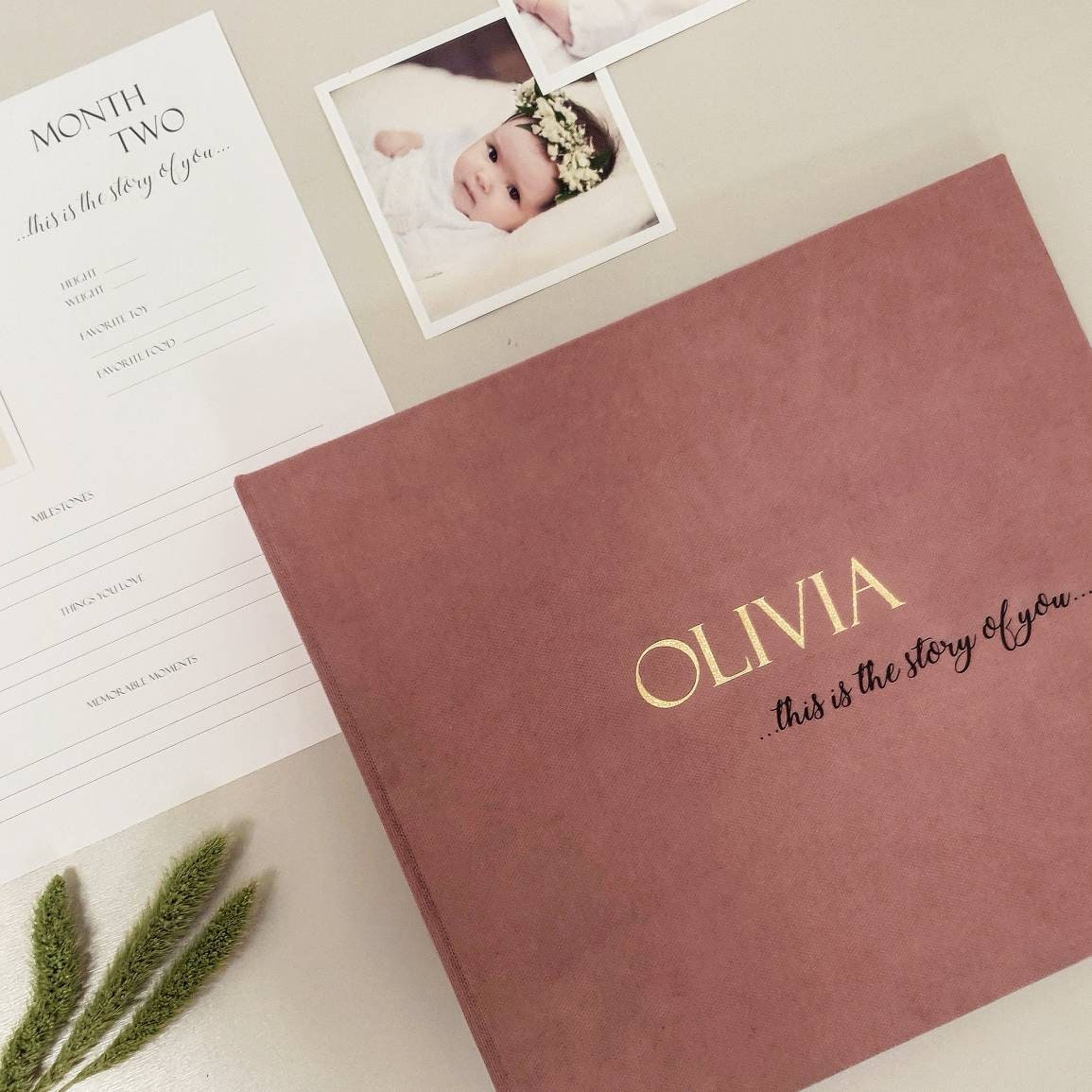 First Year Baby Memory Book Baby Book Story of Me Modern - Etsy