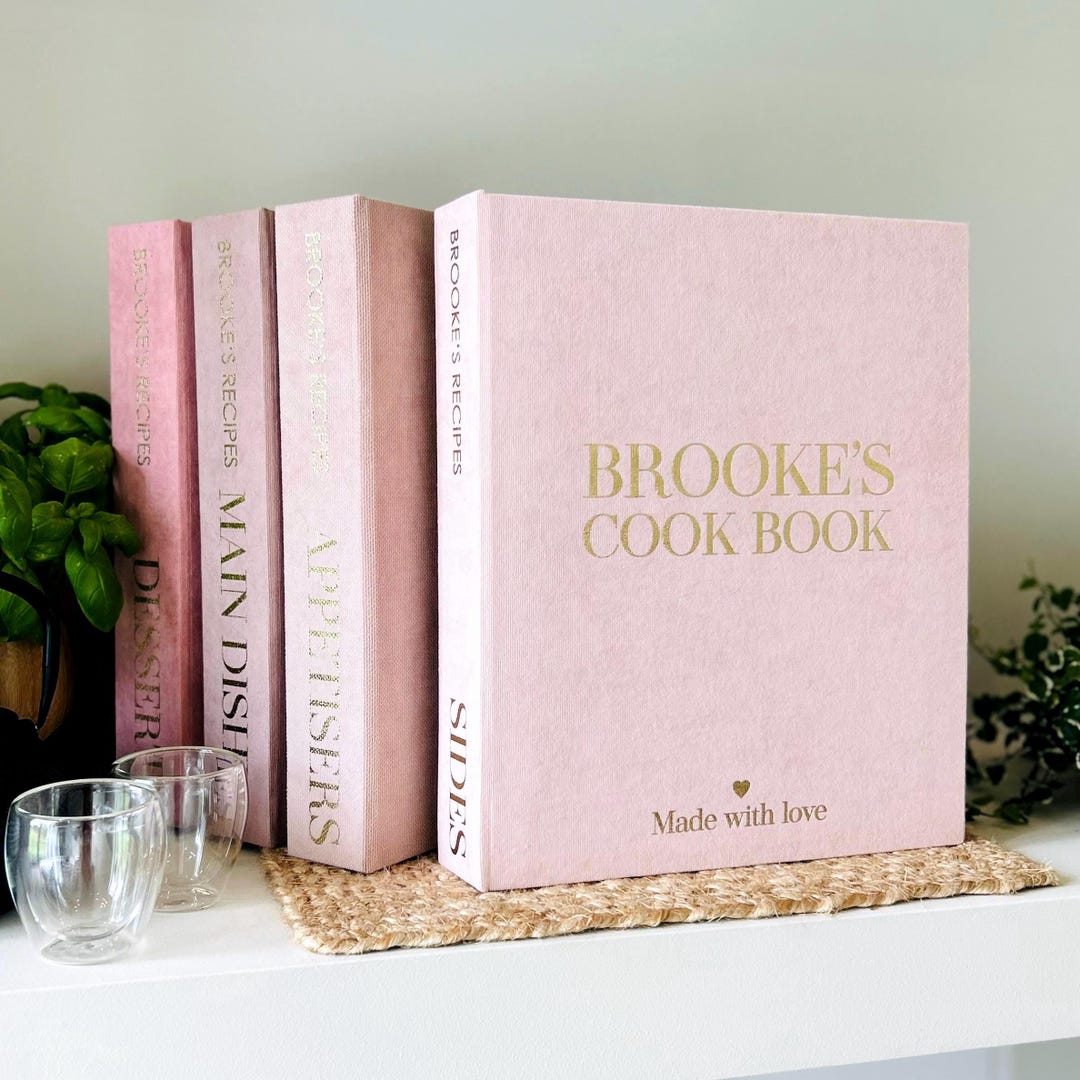 Personalized Recipe Book Binder Set, Custom Cookbook With Sleeves ...