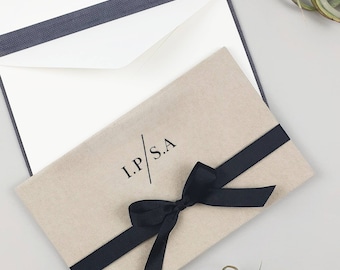 Personalized Money Gift Envelope With Satin Ribbon for Wedding, Custom ...