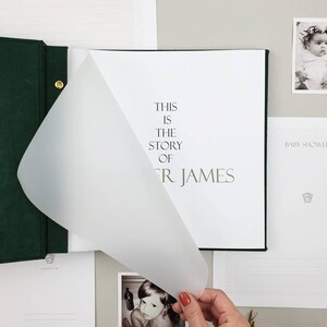 First Year Baby Memory Book as Modern Baby Shower Gift, Photo Album for ...